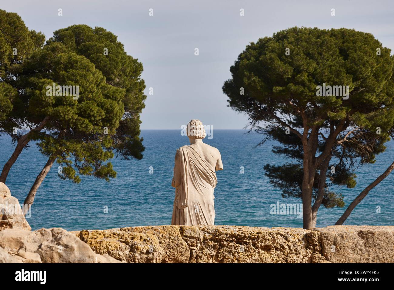 Empuries greek and roman ruins in Costa Brava; Catalonia. Spain Stock ...