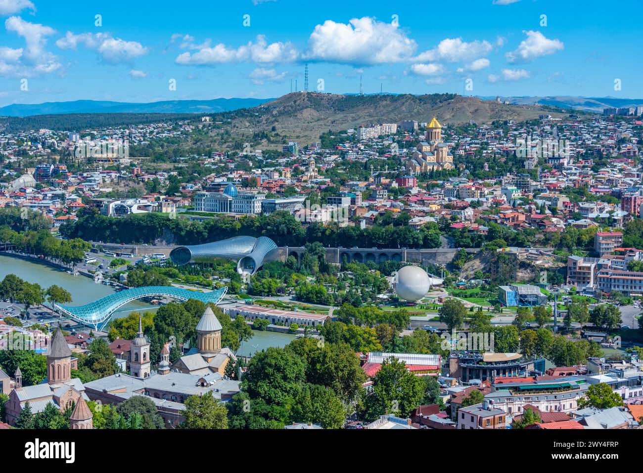 Panorama view of downtown Tbilisi in Georgia Stock Photo - Alamy