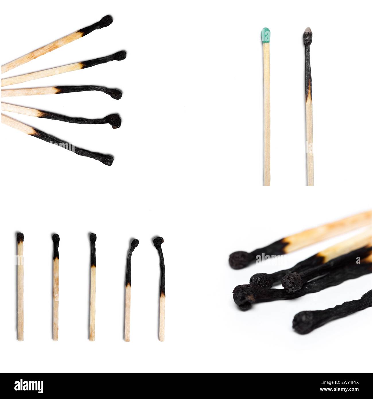 matches isolated on white background Stock Photo - Alamy