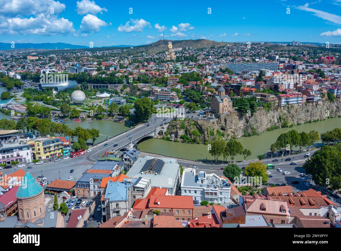Panorama view of downtown Tbilisi in Georgia Stock Photo - Alamy