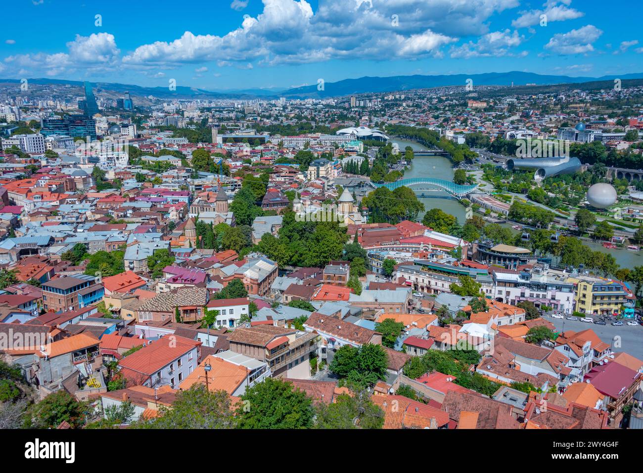 Panorama view of downtown Tbilisi in Georgia Stock Photo - Alamy