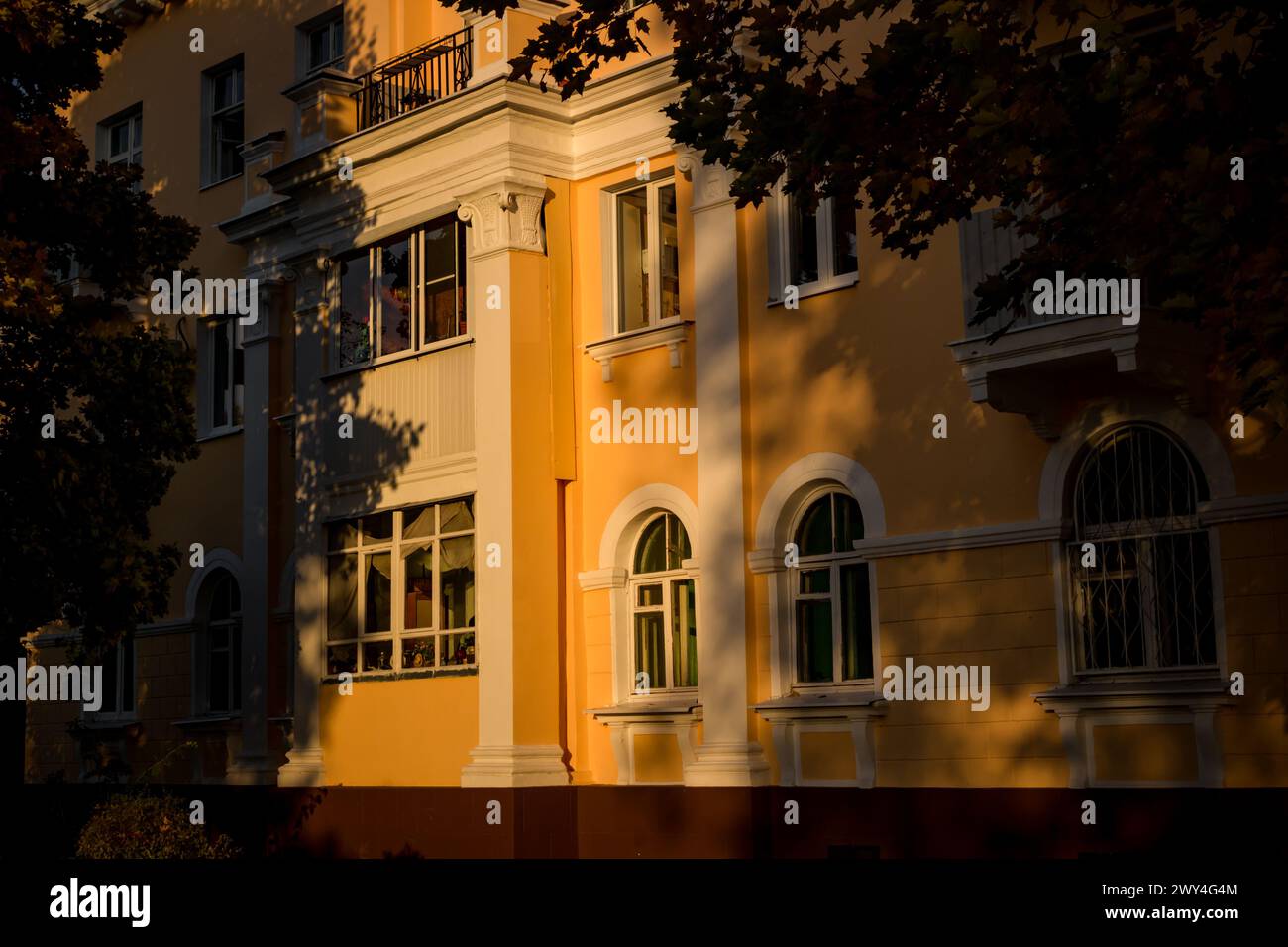 Details of the Stalin's Empire architecture of the 1950s in Russia ...