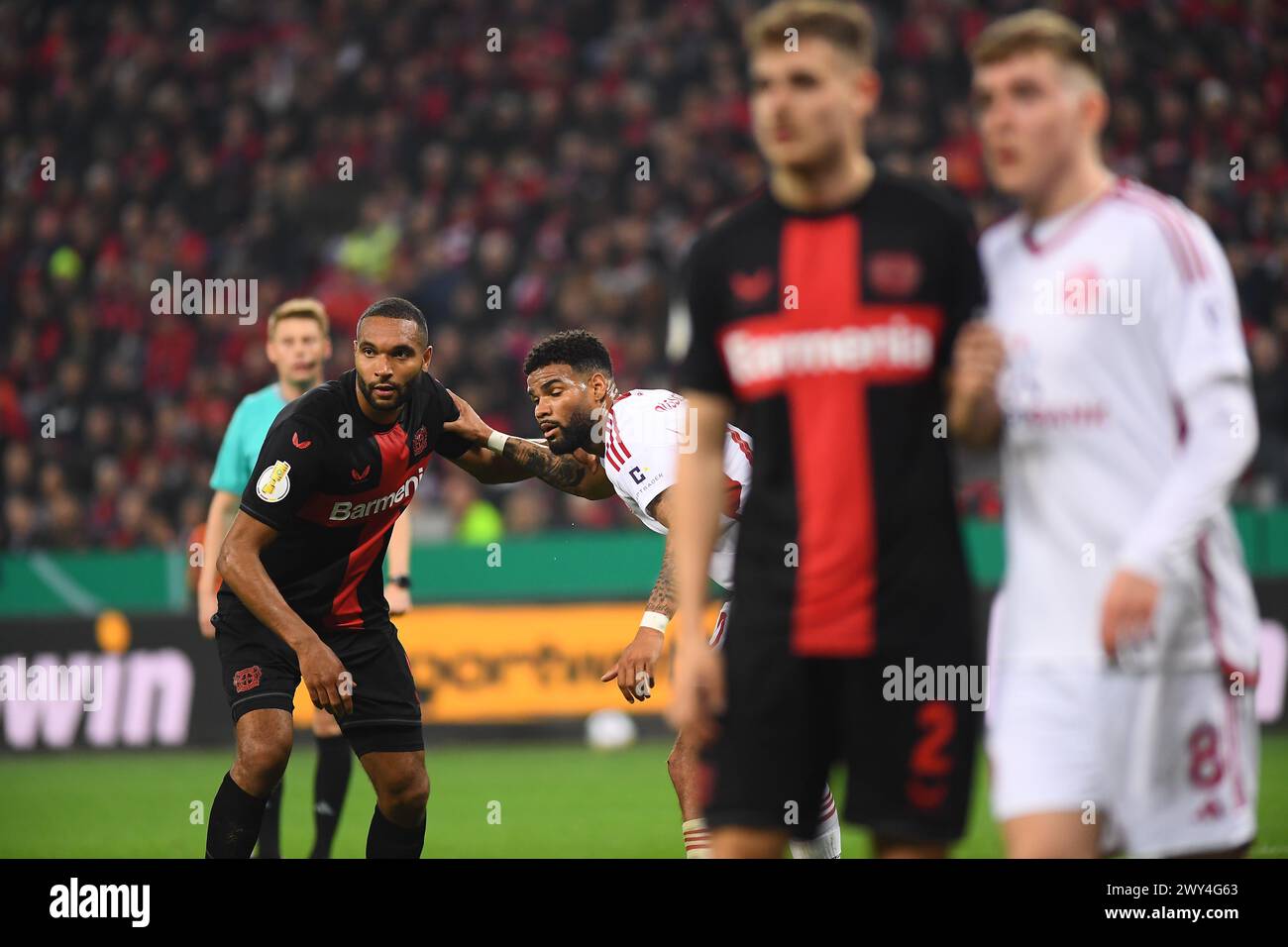 LEVERKUSEN, GERMANY - 3 APRIL, 2024: Jonathan Tah, The Germany Cup. DFB ...