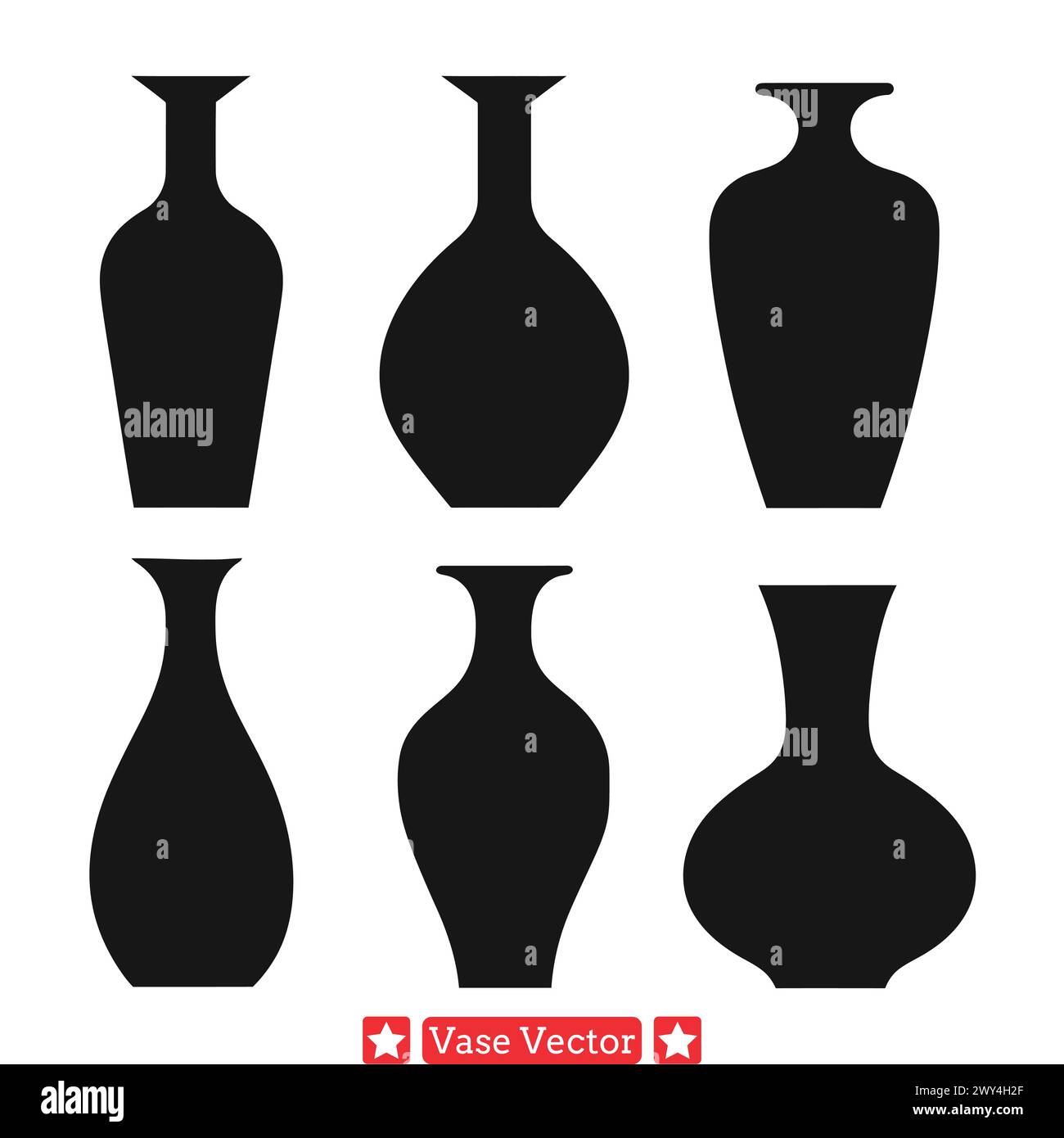Stylish Vase Vector Pack Versatile Designs for Various Applications ...