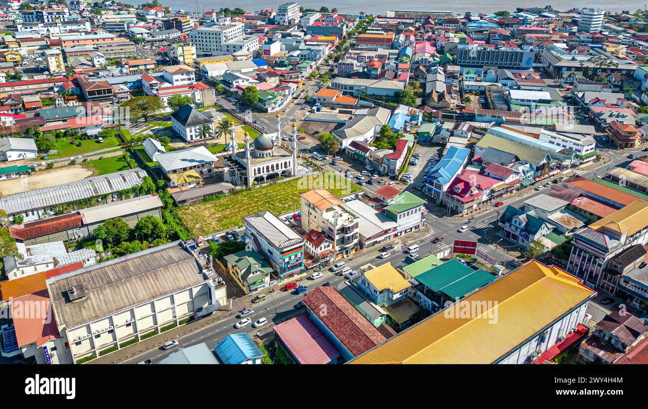 Paramaribo, Surinam from above Stock Photo - Alamy