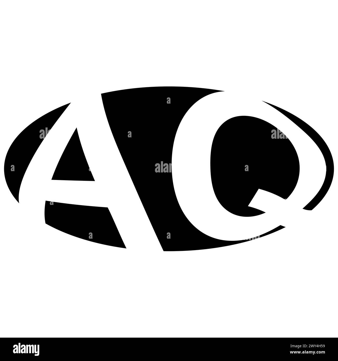 Oval logo double letter A Q two letters aq qa Stock Vector Image & Art ...