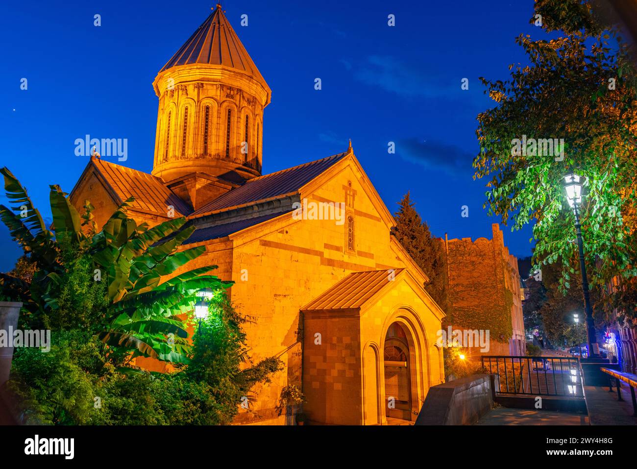 Night view of Sion Cathedral of Tbilisi in Georgia Stock Photo - Alamy