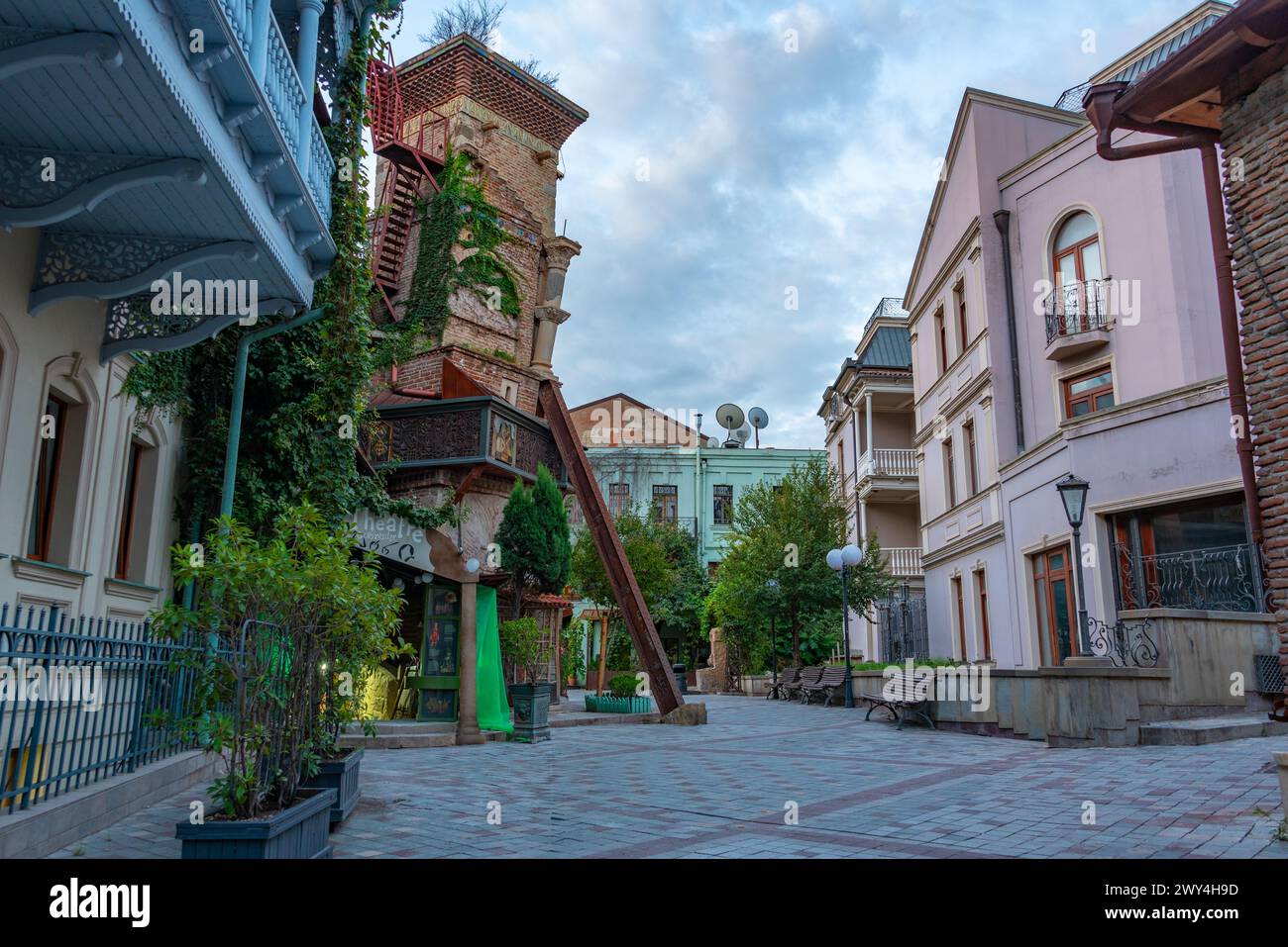 Famous clock tower in Georgian capital Tbilisi Stock Photo - Alamy