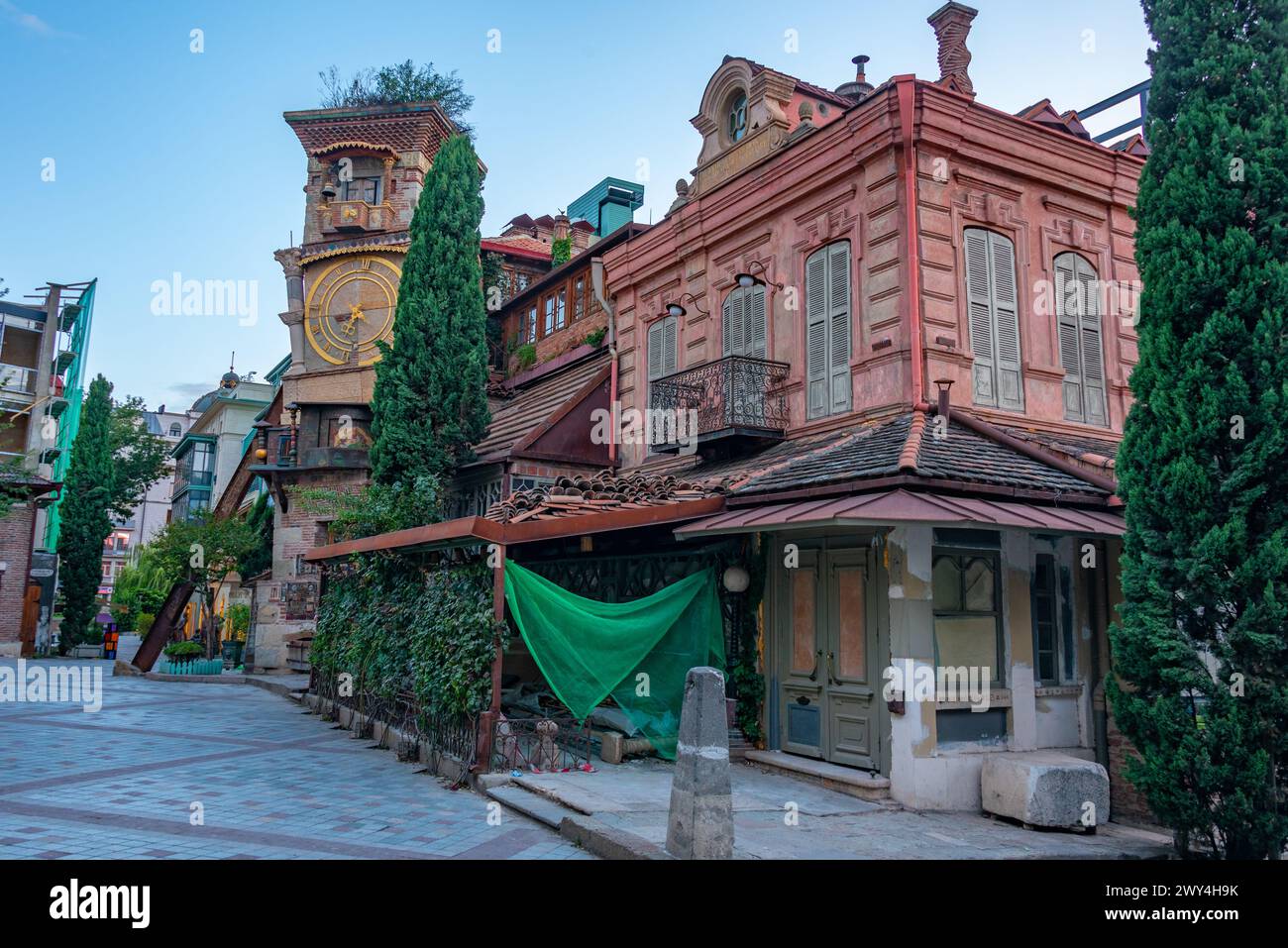 Famous clock tower in Georgian capital Tbilisi Stock Photo - Alamy