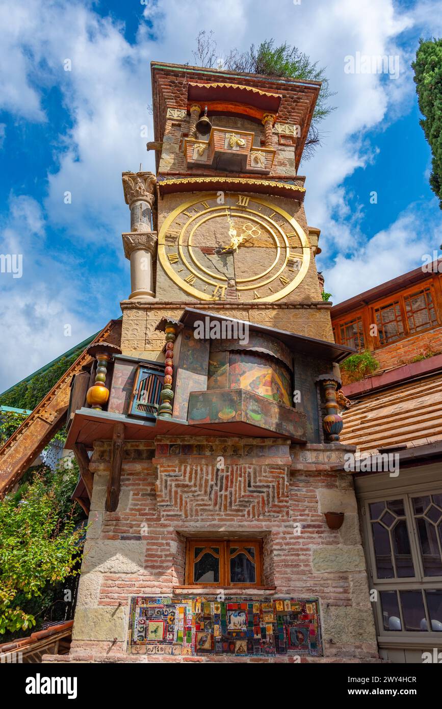 Famous clock tower in Georgian capital Tbilisi Stock Photo - Alamy