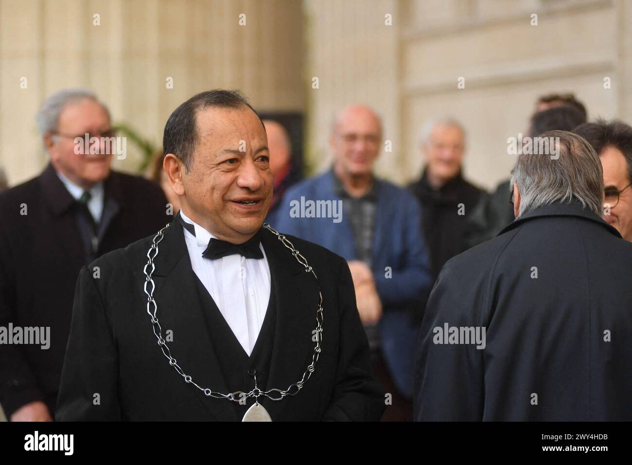 Paris, France. 03rd Apr, 2024. Xavier Castillo, Usher of the Ceremony ...