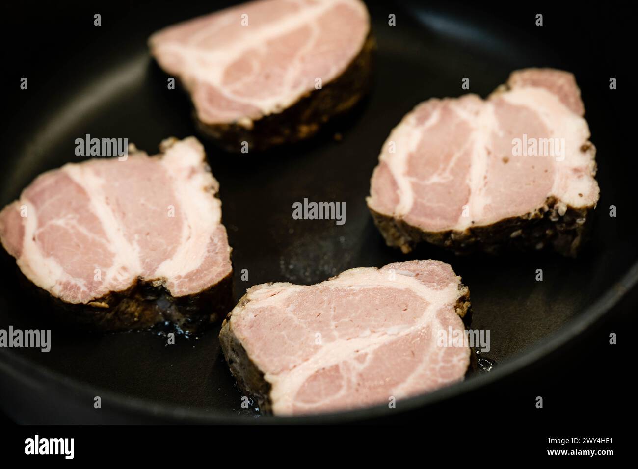 fried pork neck steak called noble roast Stock Photo - Alamy