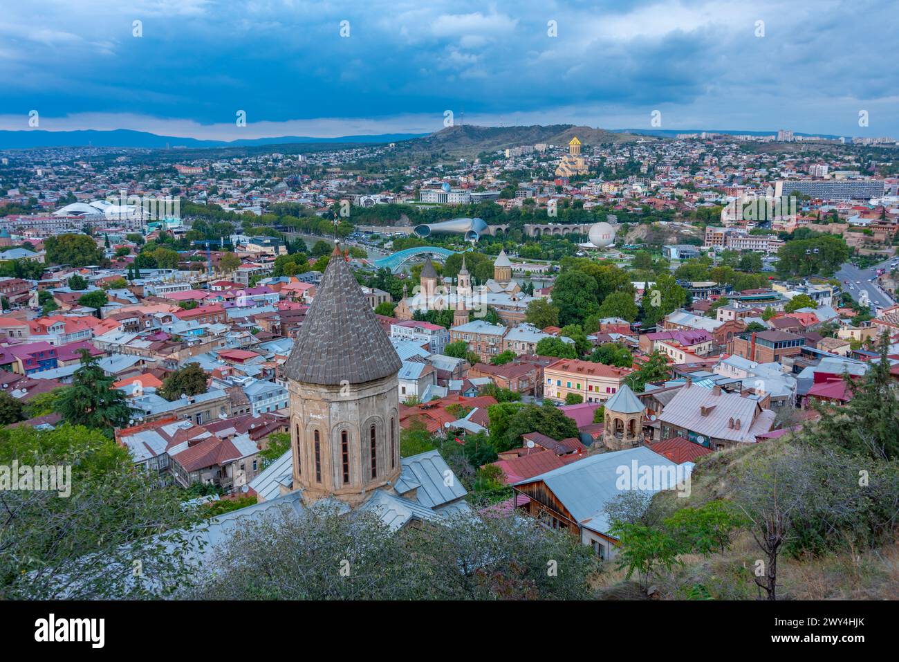 Panorama view of downtown Tbilisi in Georgia Stock Photo - Alamy