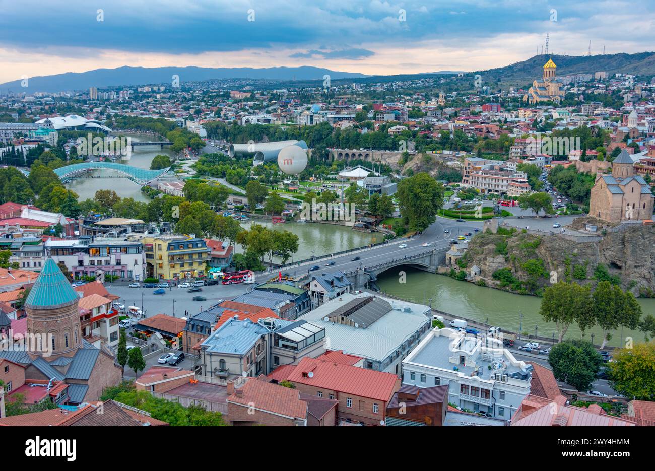 Panorama view of downtown Tbilisi in Georgia Stock Photo - Alamy