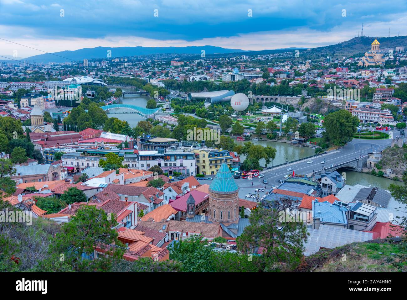 Panorama view of downtown Tbilisi in Georgia Stock Photo - Alamy