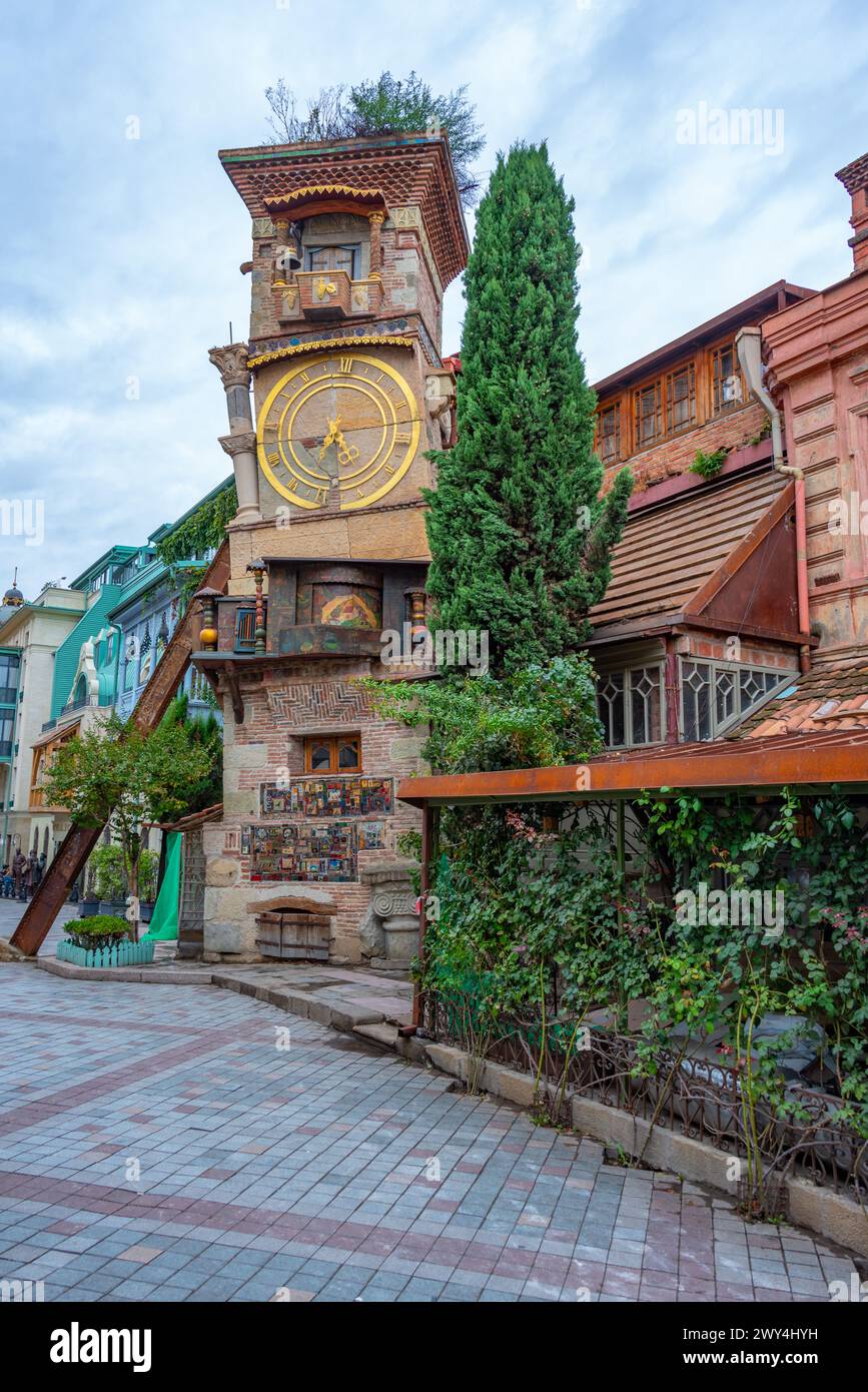 Famous clock tower in Georgian capital Tbilisi Stock Photo - Alamy