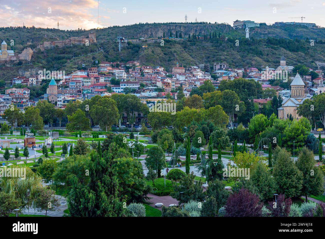 Panorama view of Rike park in Tbilisi, Georgia Stock Photo - Alamy