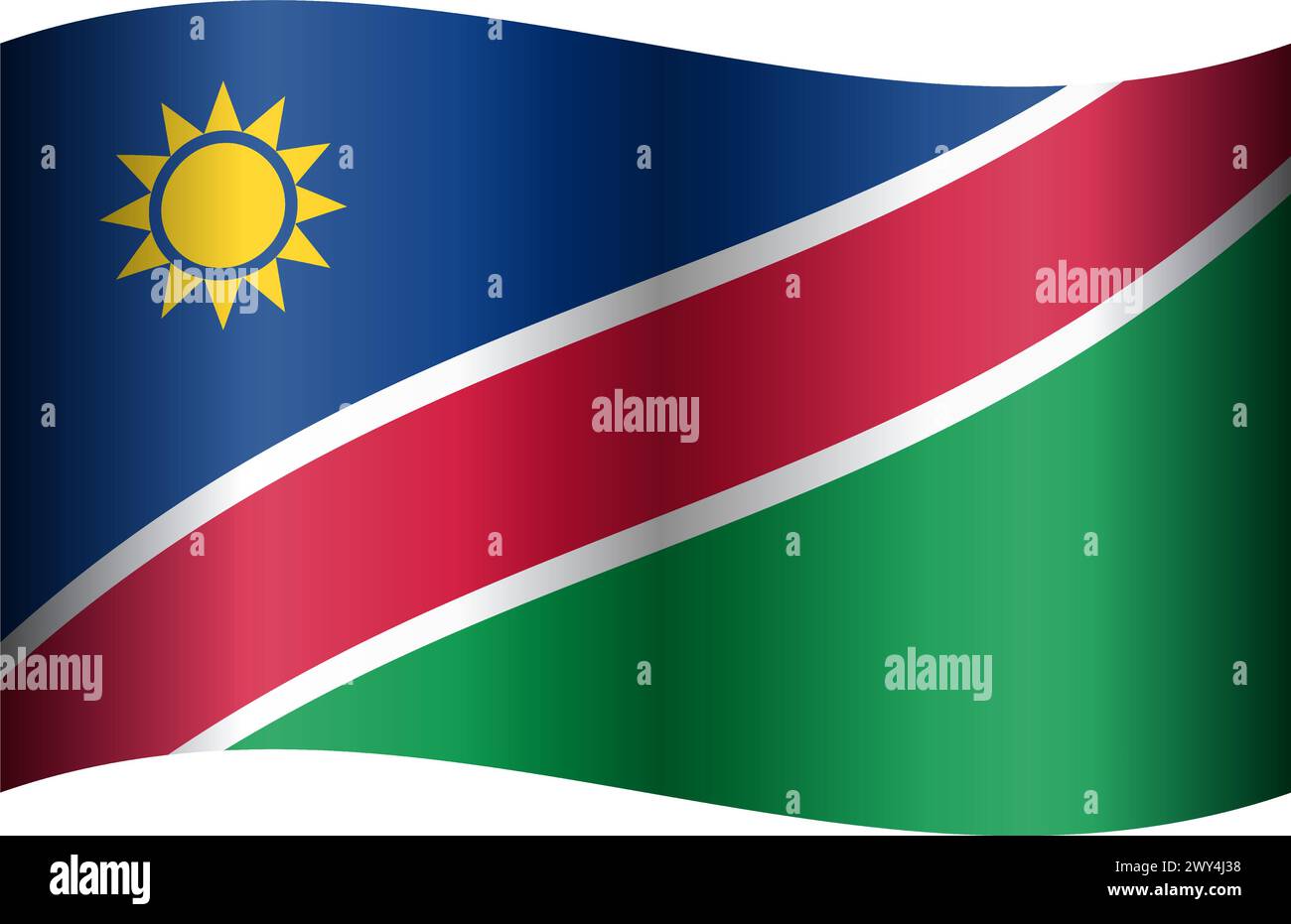 Flag of namibia vector Stock Vector Images - Alamy