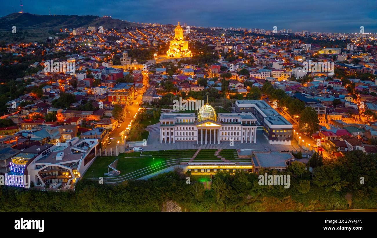 State Palace of Ceremonies and holy trinity cathedral overlooking ...