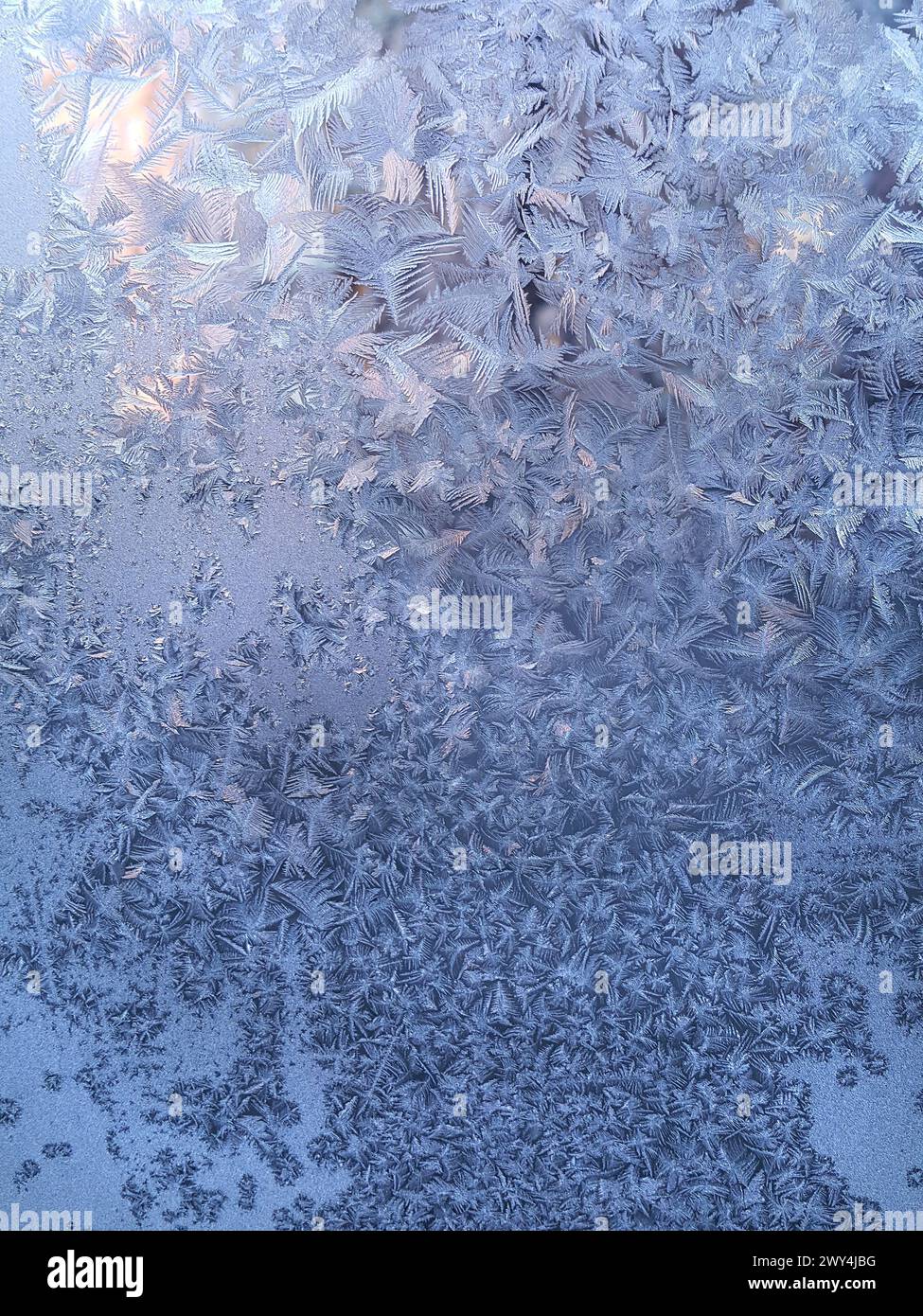 Texture of beautiful ice pattern on winter glass Stock Photo - Alamy