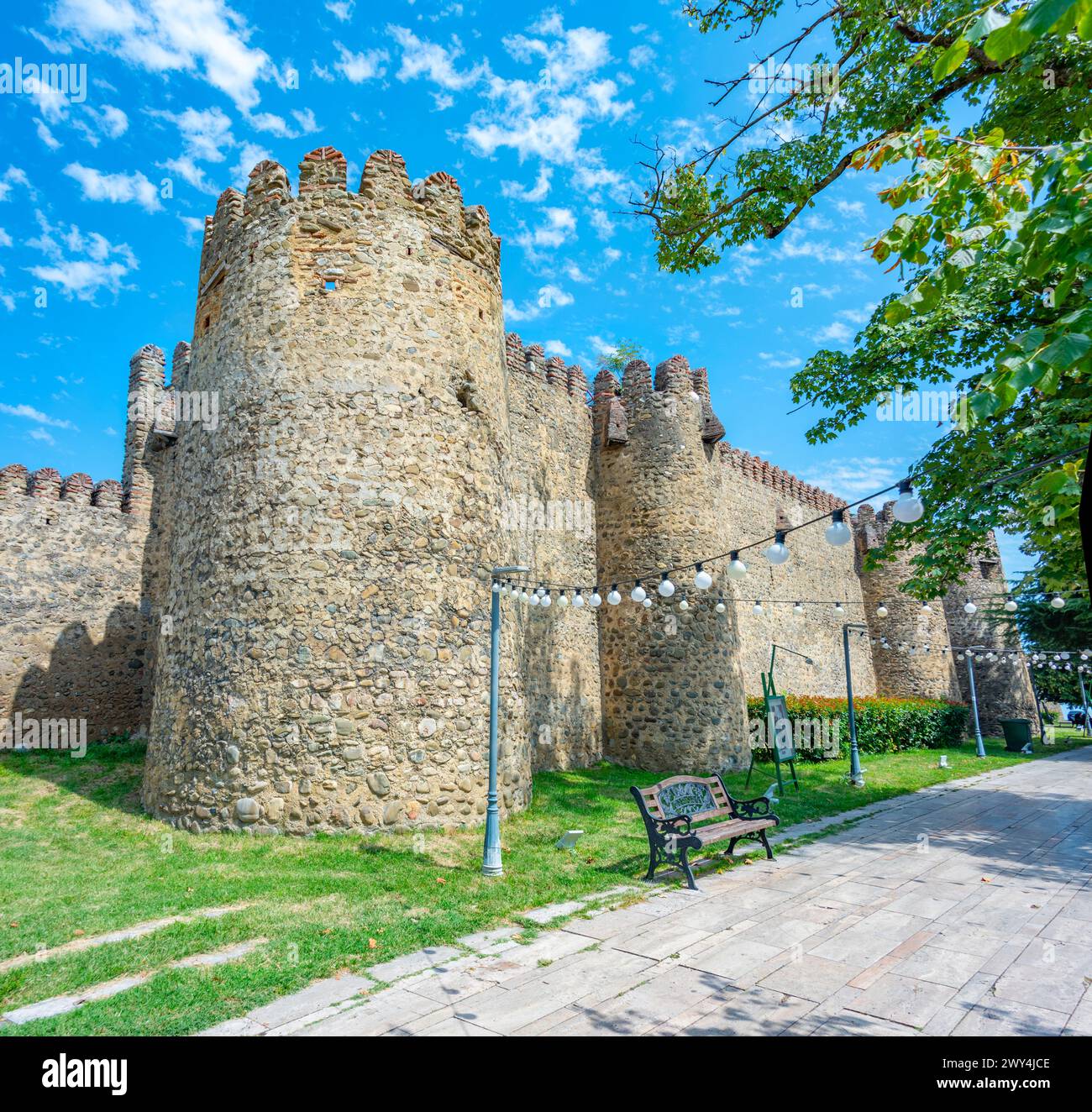Telavi fortress and King Erekle II Palace in telavi, Georgia Stock ...
