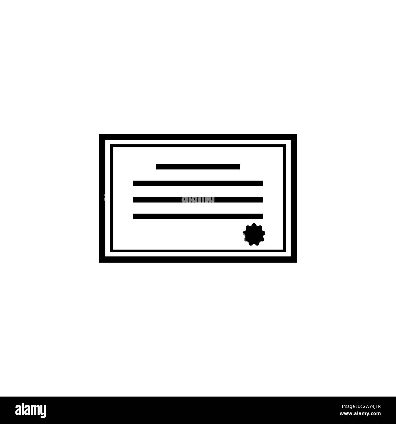 Certificate flat vector icon. Simple solid symbol isolated on white ...