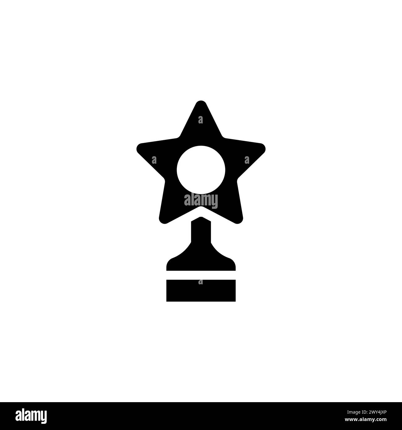 Trophy Star Winner Award flat vector icon. Simple solid symbol isolated on white background ...