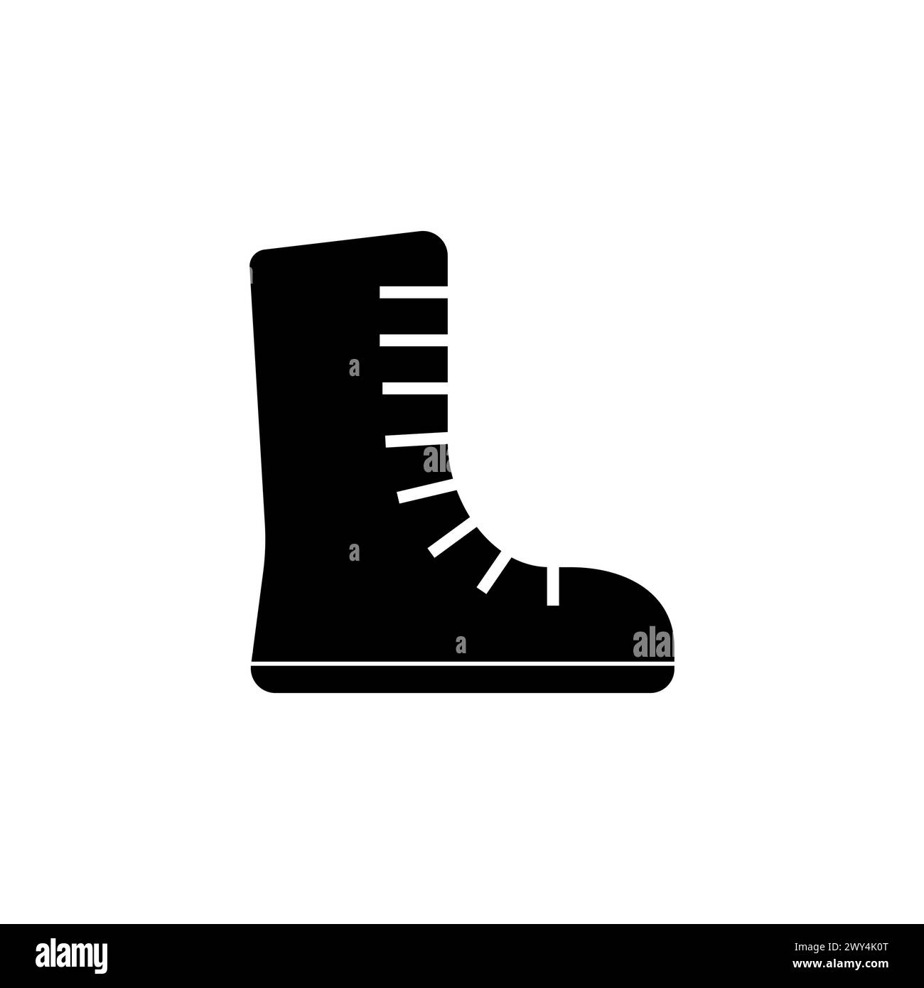 Boxing Shoe. Wrestling Boot flat vector icon. Simple solid symbol ...