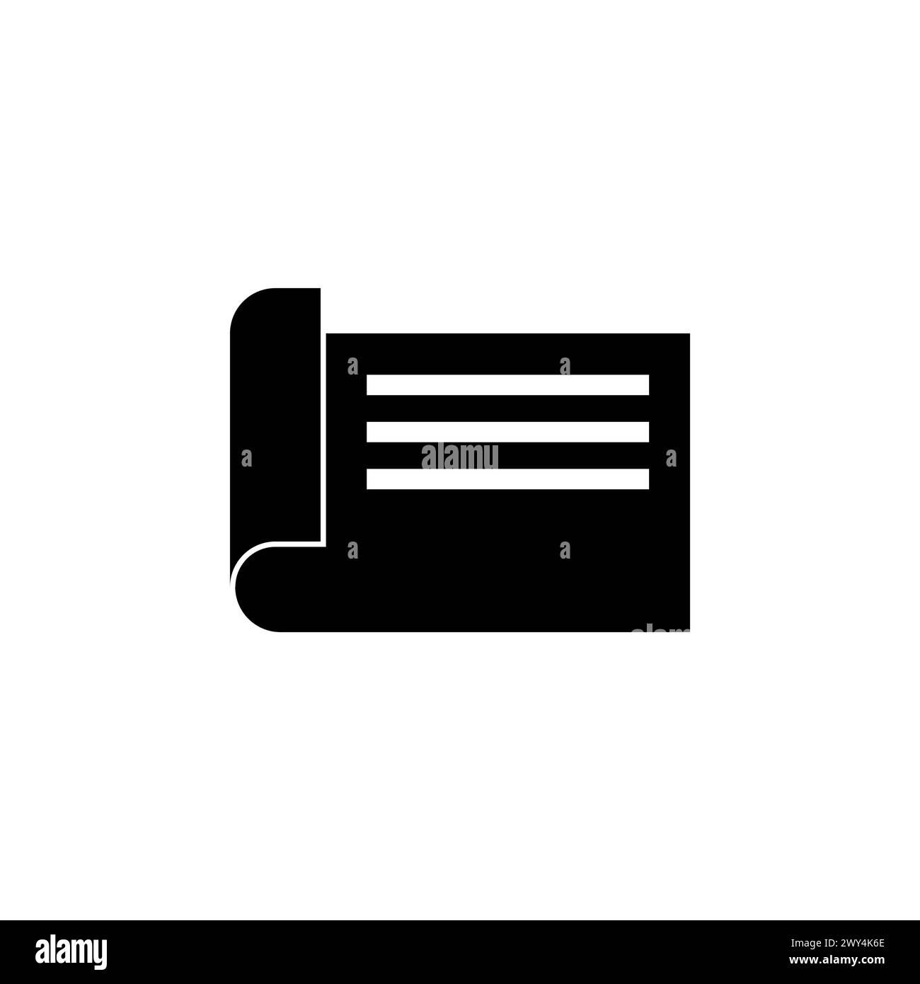 Financial Newspaper flat vector icon. Simple solid symbol isolated on ...