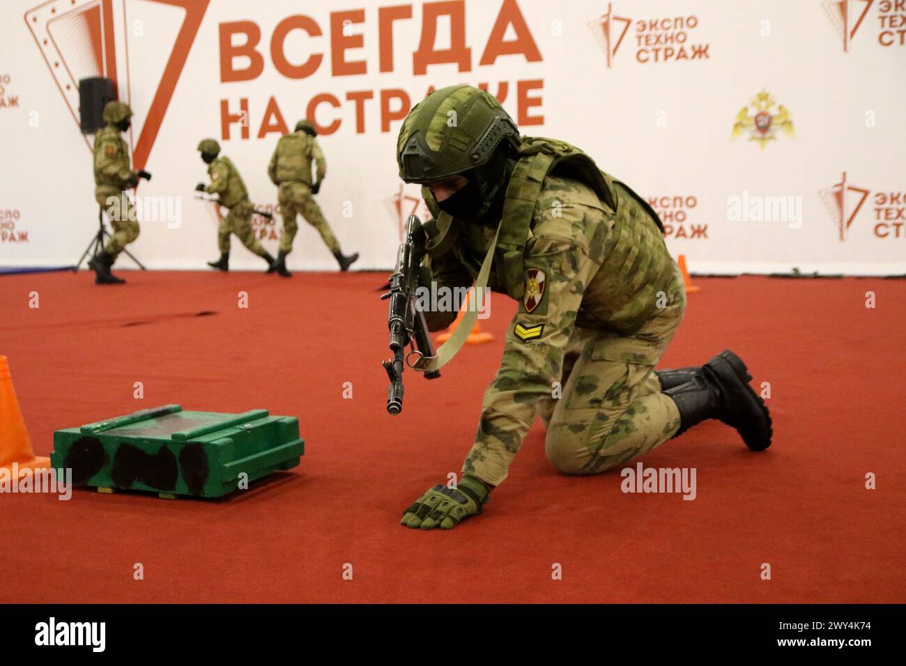 Saint Petersburg, Russia. 03rd Apr, 2024. Soldiers during the ...