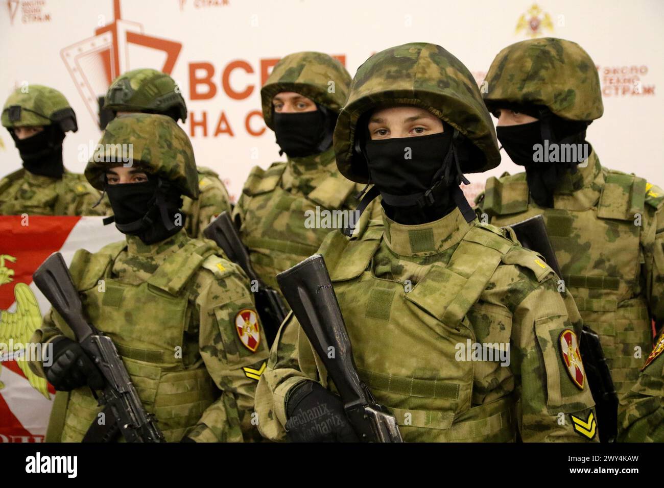 Saint Petersburg, Russia. 03rd Apr, 2024. Soldiers during the ...
