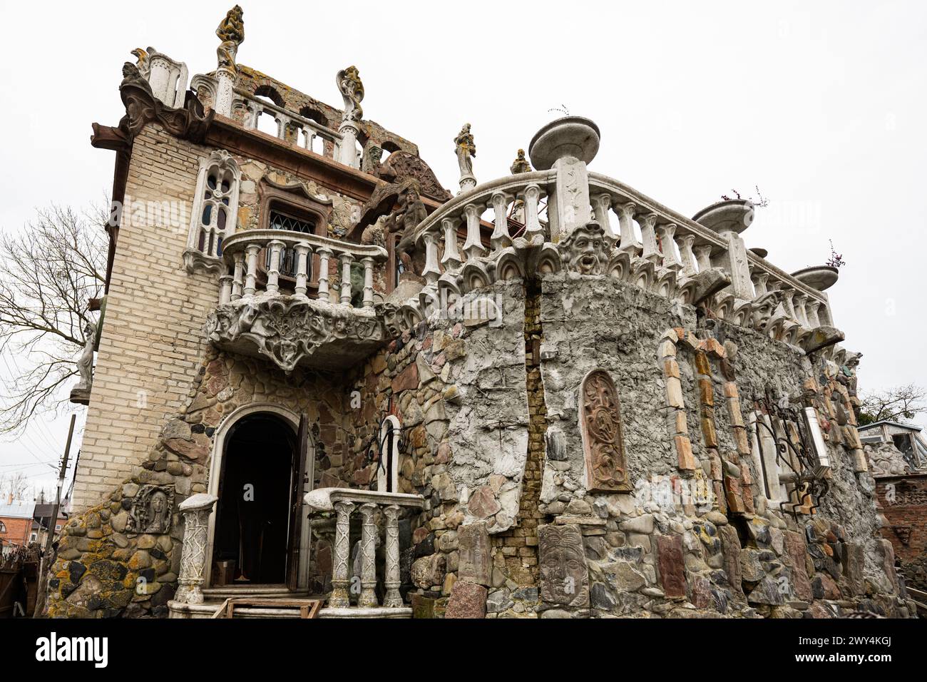 Lutsk, Ukraine - March, 2024: House of thousand faces by sculptor ...
