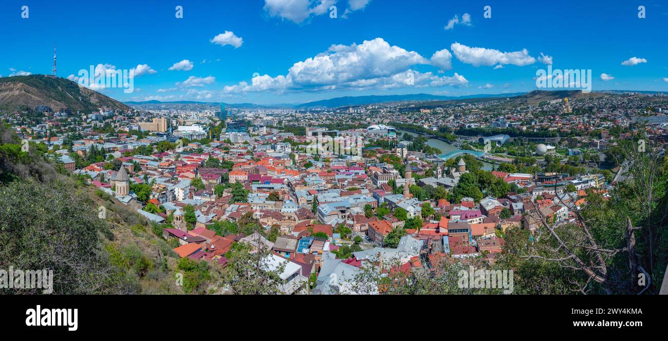 Panorama view of downtown Tbilisi in Georgia Stock Photo - Alamy