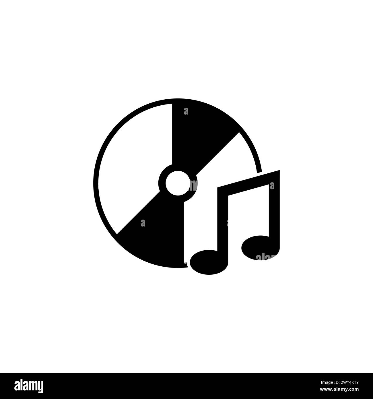 Music Compact Disk. CD or DVD flat vector icon. Simple solid symbol ...