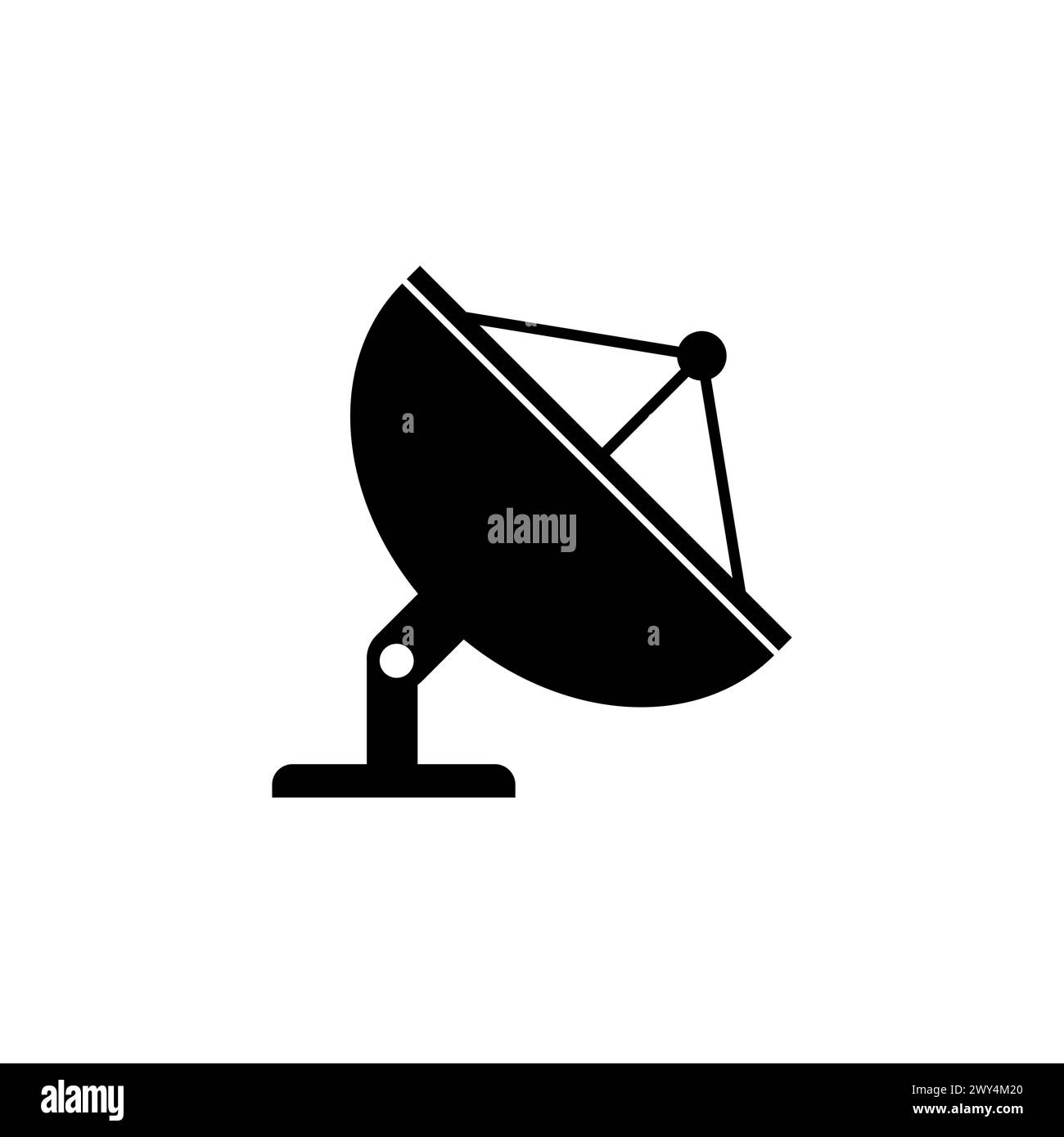 Satellite Antenna flat vector icon. Simple solid symbol isolated on white background Stock ...