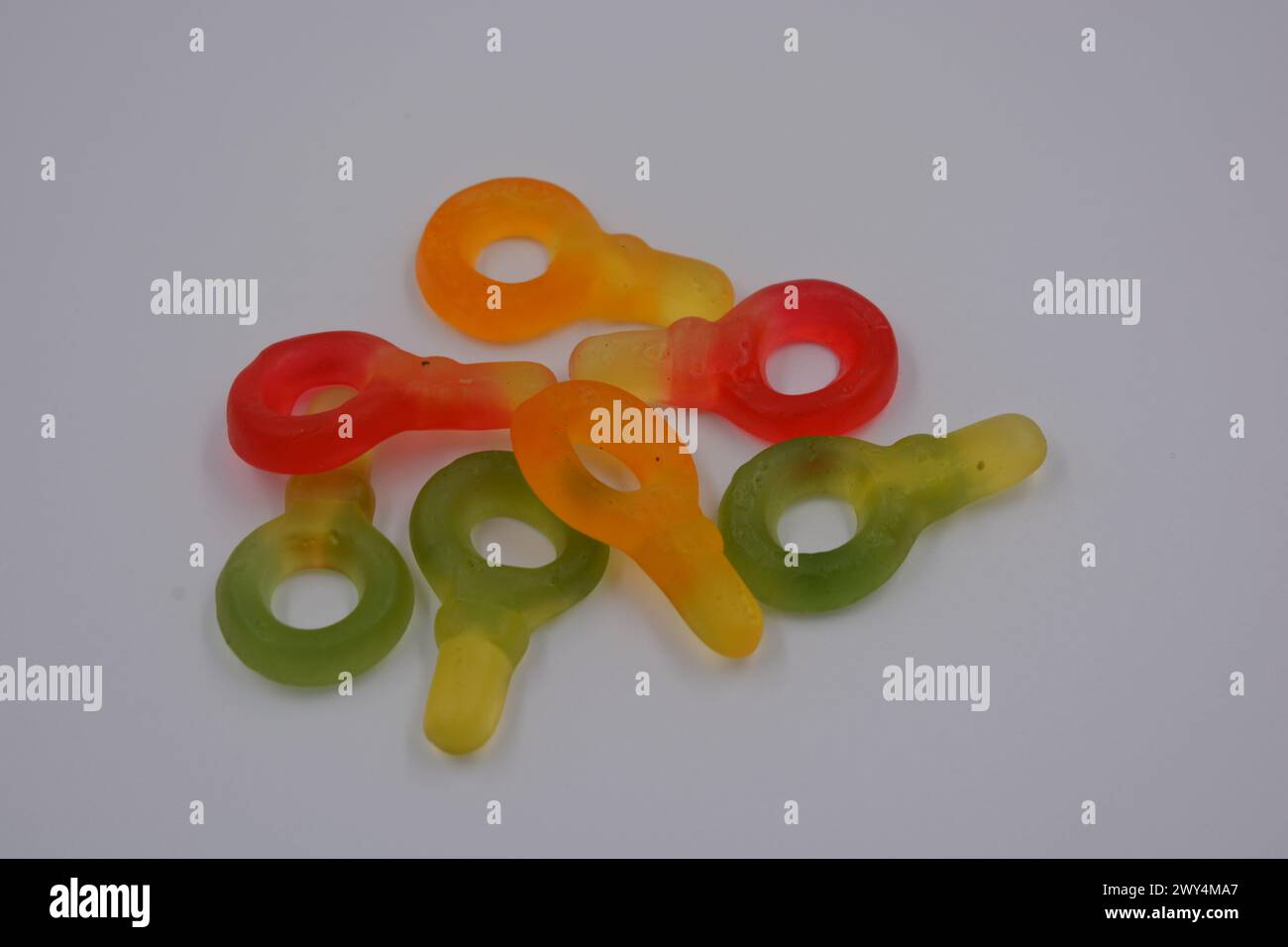 Unusual and non-standard colored jelly green, yellow, red, yellow ...