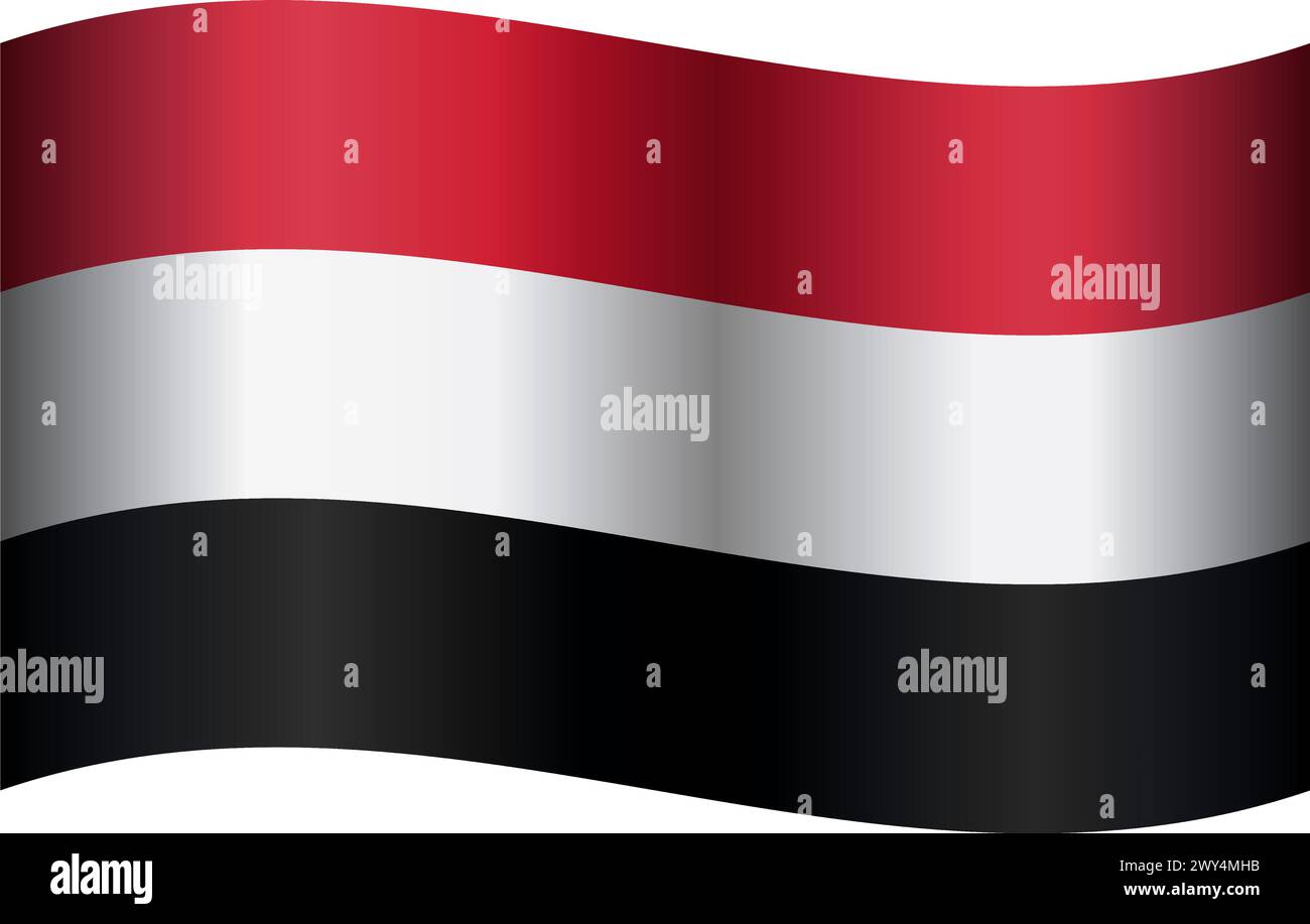 Yemen flag illustration Stock Vector Images - Alamy