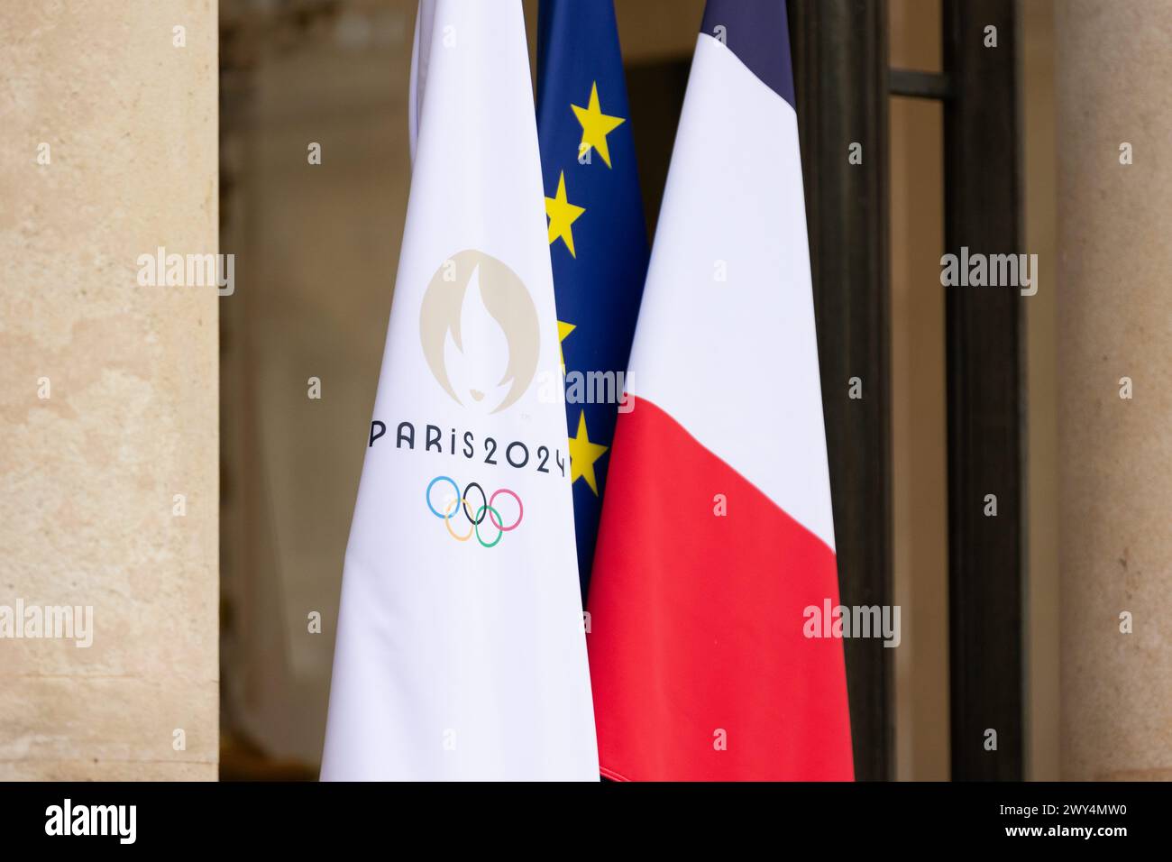 Alexis Sciard/IP3; Paris, France, April 4, 2024 - The Elysee Palace ...