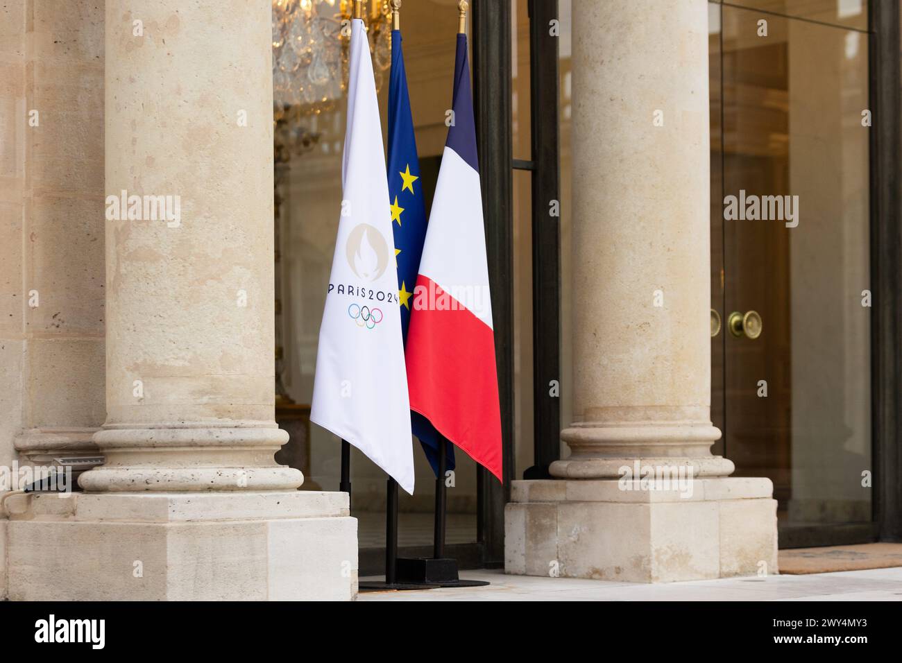 Alexis Sciard/IP3; Paris, France, April 4, 2024 - The Elysee Palace ...