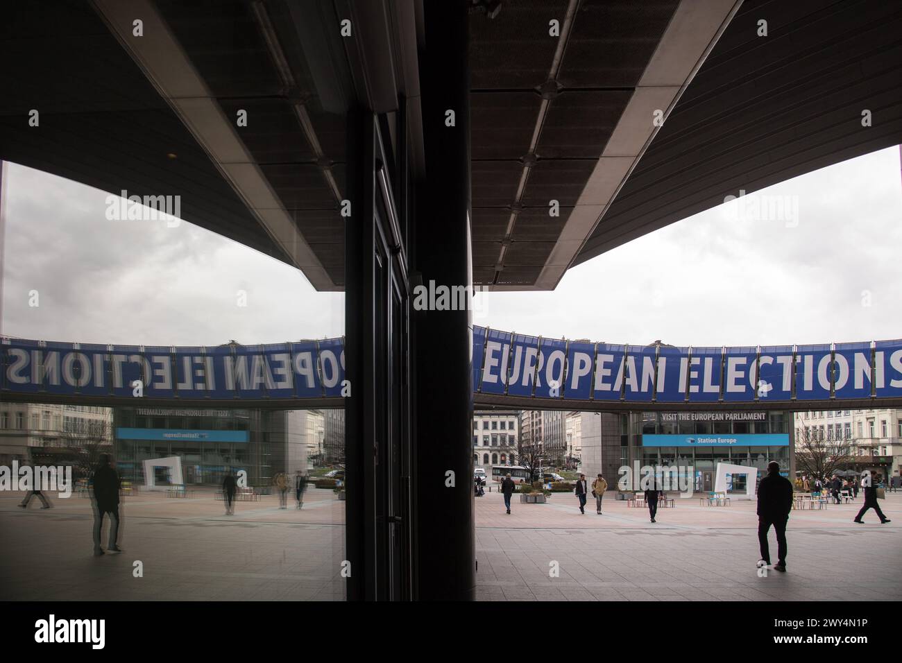 European elections 2024 Use your vote banner on Esplanade and Altiero ...