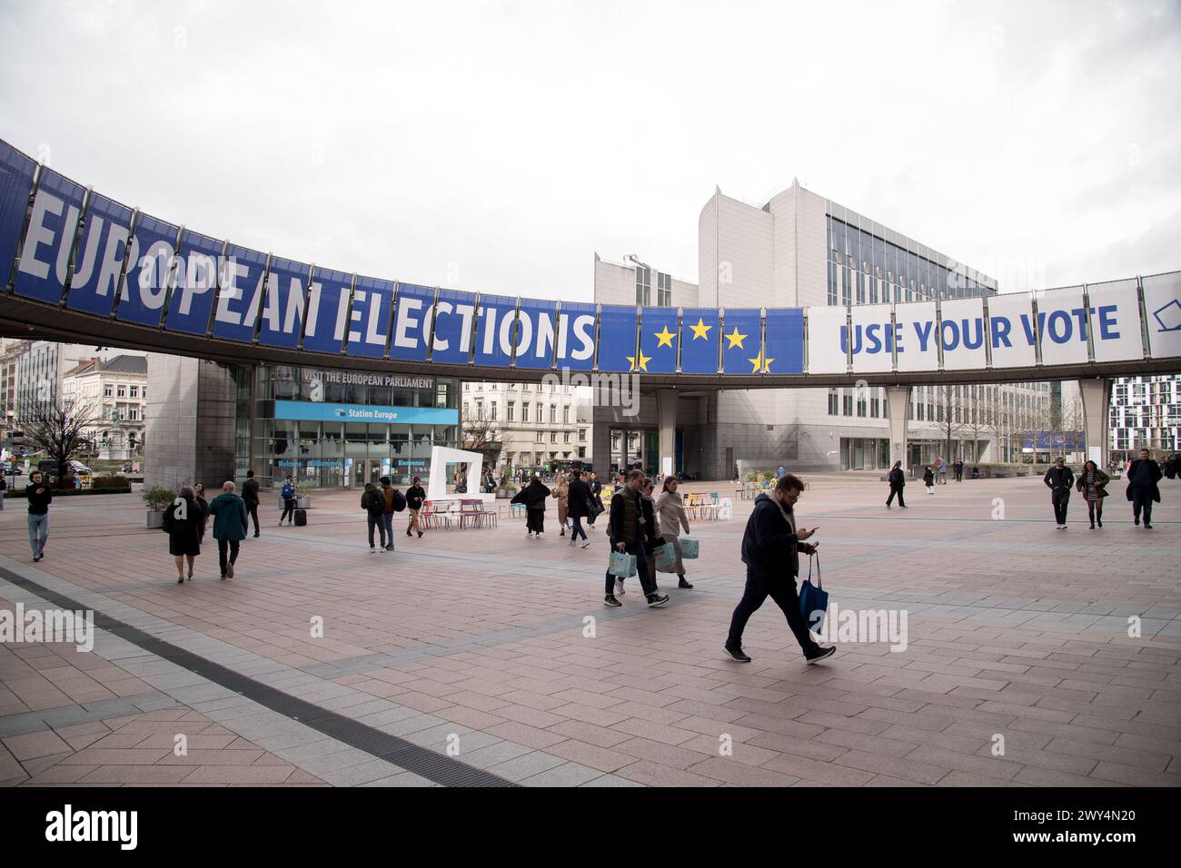 European elections 2024 Use your vote banner on Esplanade and Altiero ...