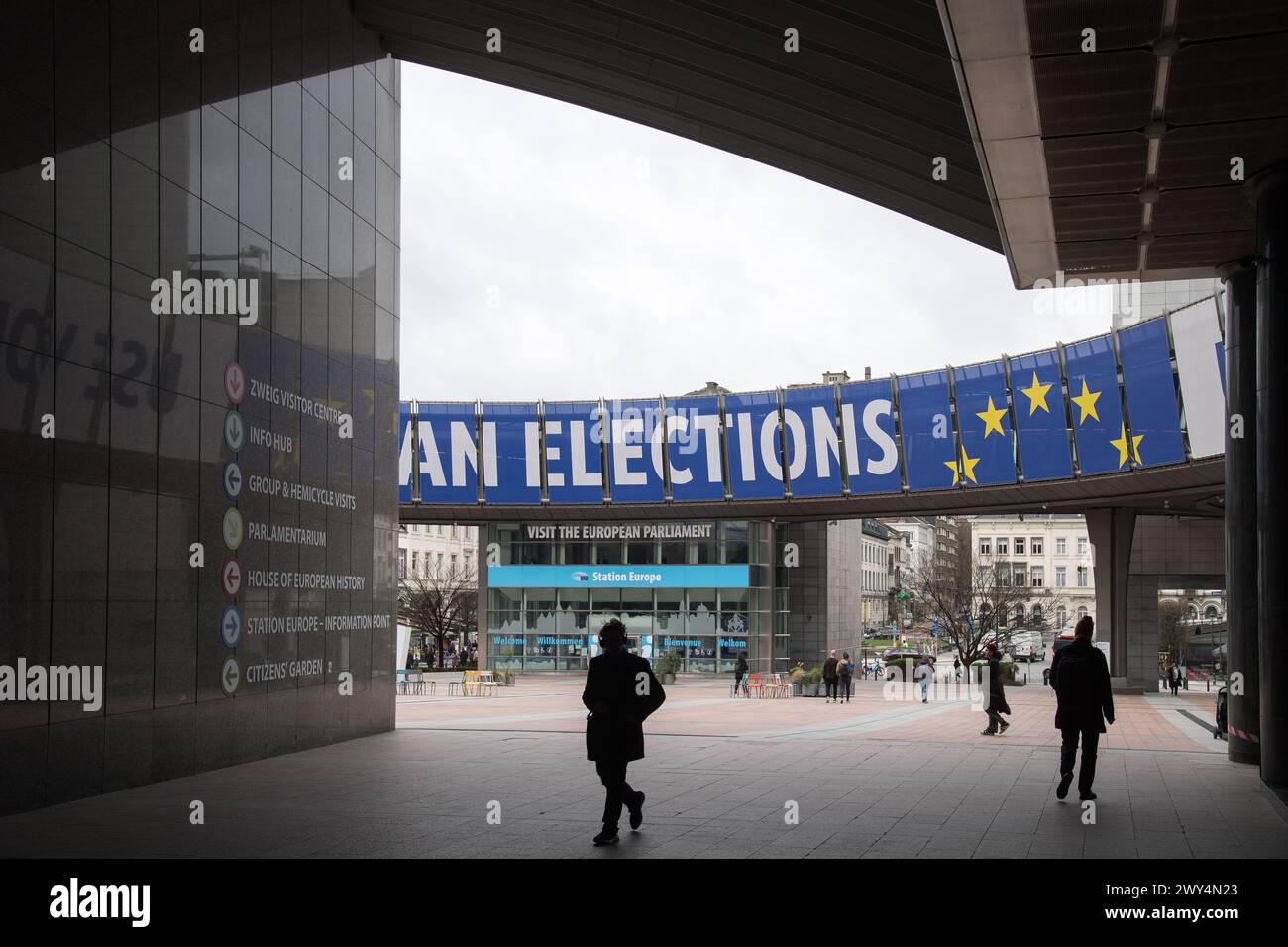 European elections 2024 Use your vote banner on Esplanade and Altiero ...