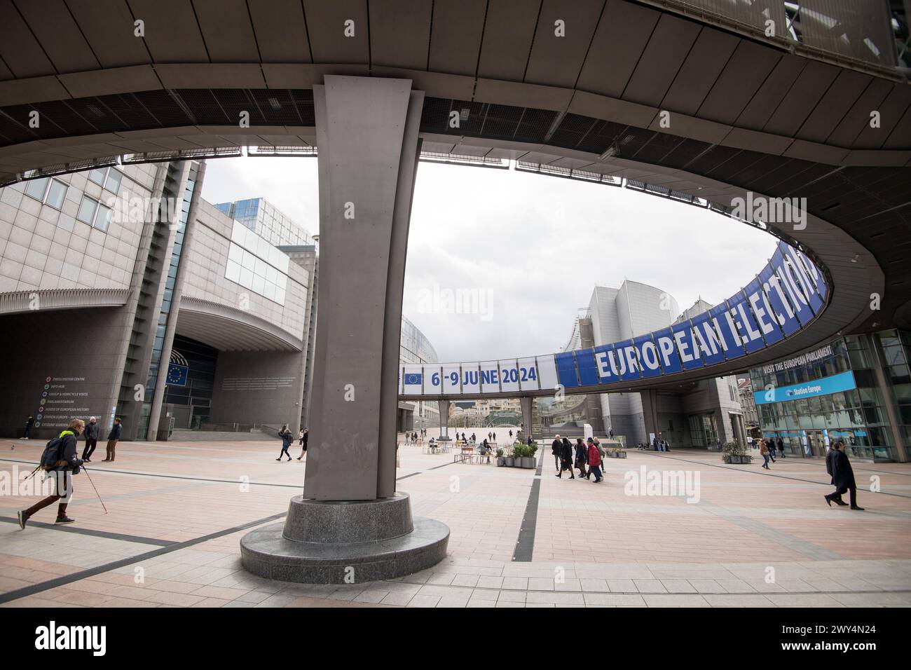 European elections 2024 Use your vote banner on Esplanade and Altiero ...