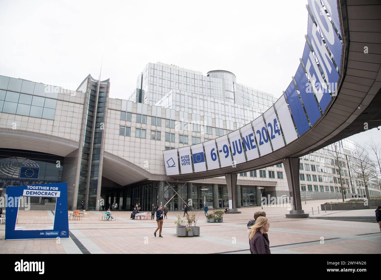 European elections 2024 Use your vote banner on Esplanade and Altiero ...