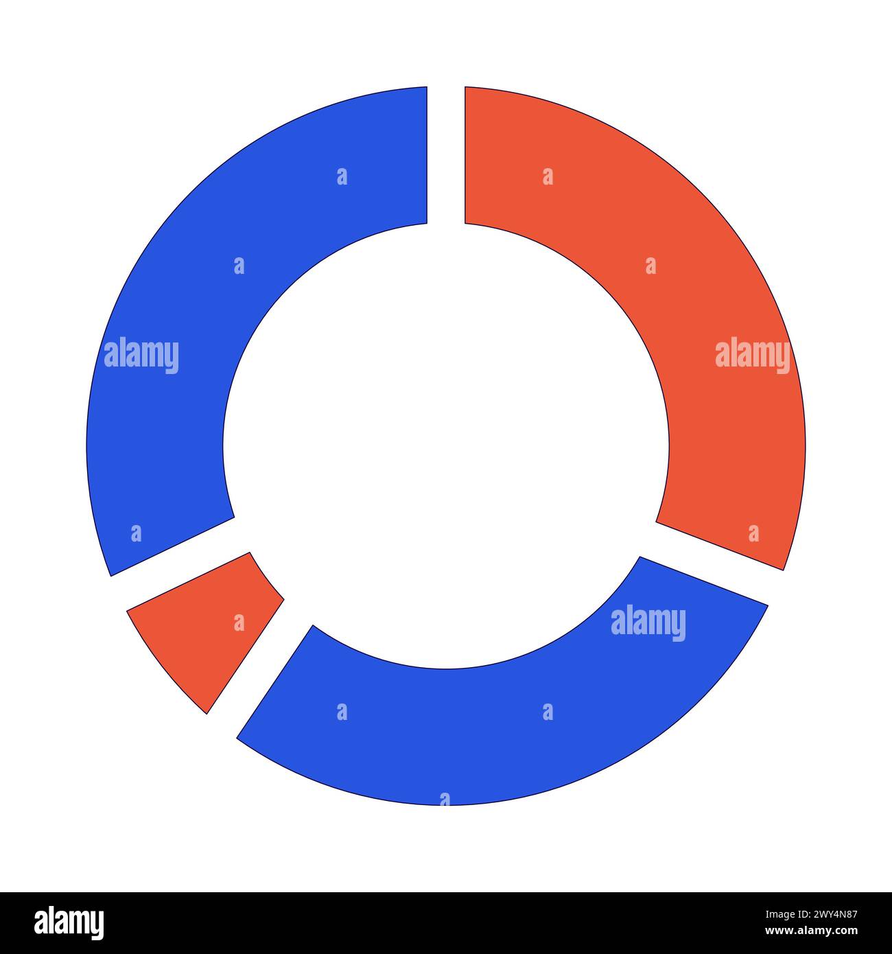 Pie chart segments 2D linear cartoon object Stock Vector Image & Art ...