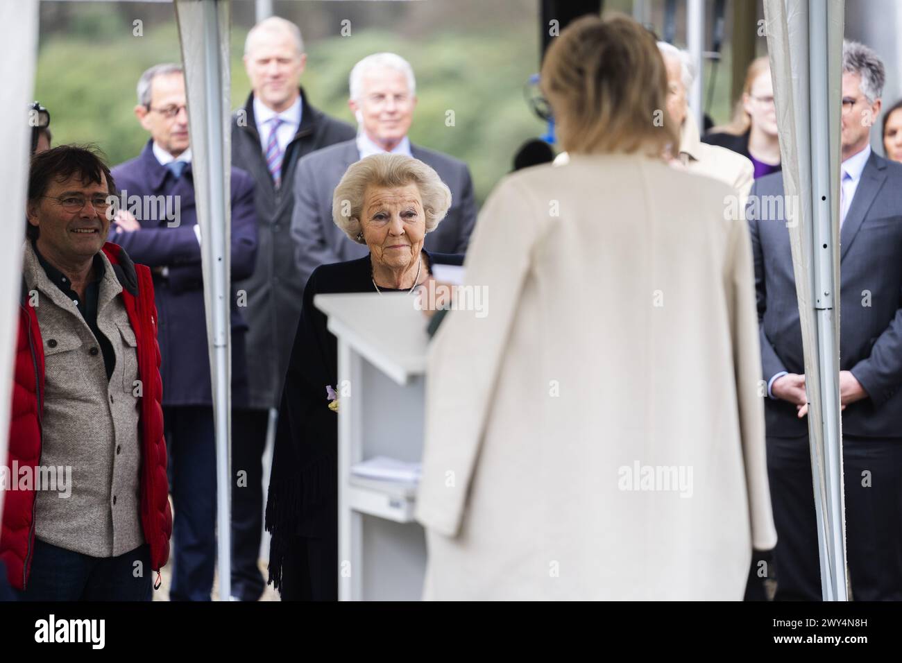 BAARN - Princess Beatrix unveils the bronze statue 'The Royal Family ...
