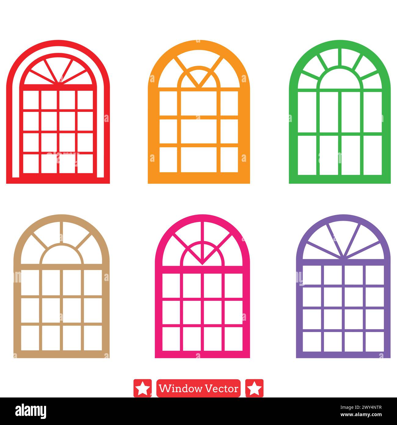 Architectural detail windows Stock Vector Images - Alamy