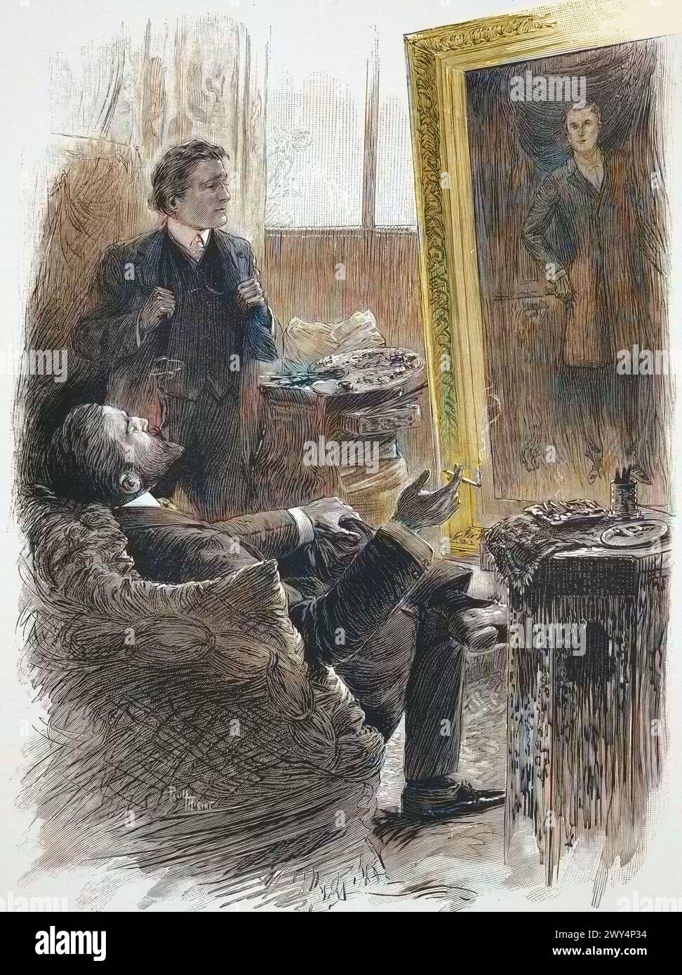 The portrait of Dorian Gray. Illustration for the novel "The Portrait ...