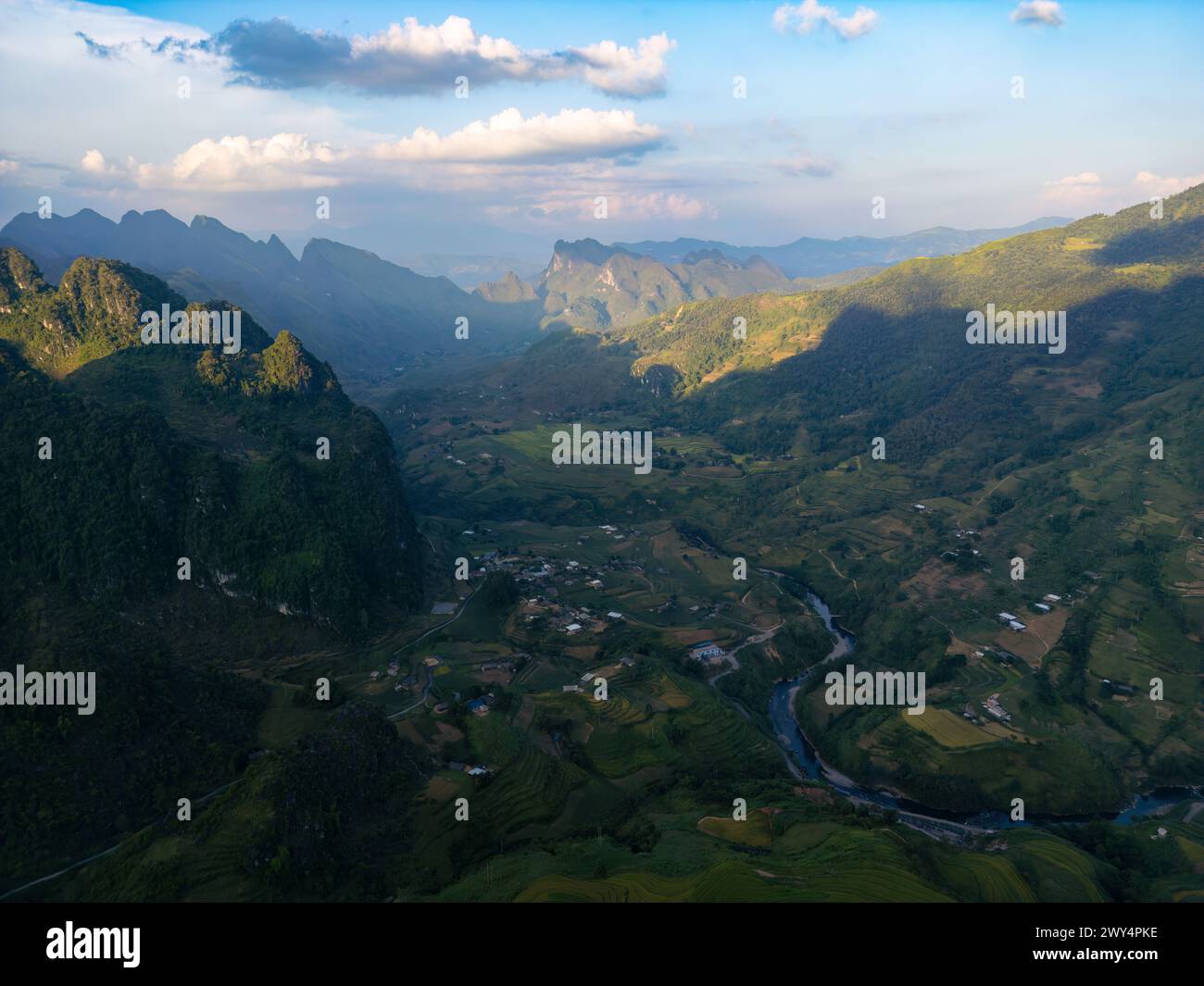 An aerial view of the Ha Giang Loop, Vietnam Stock Photo - Alamy