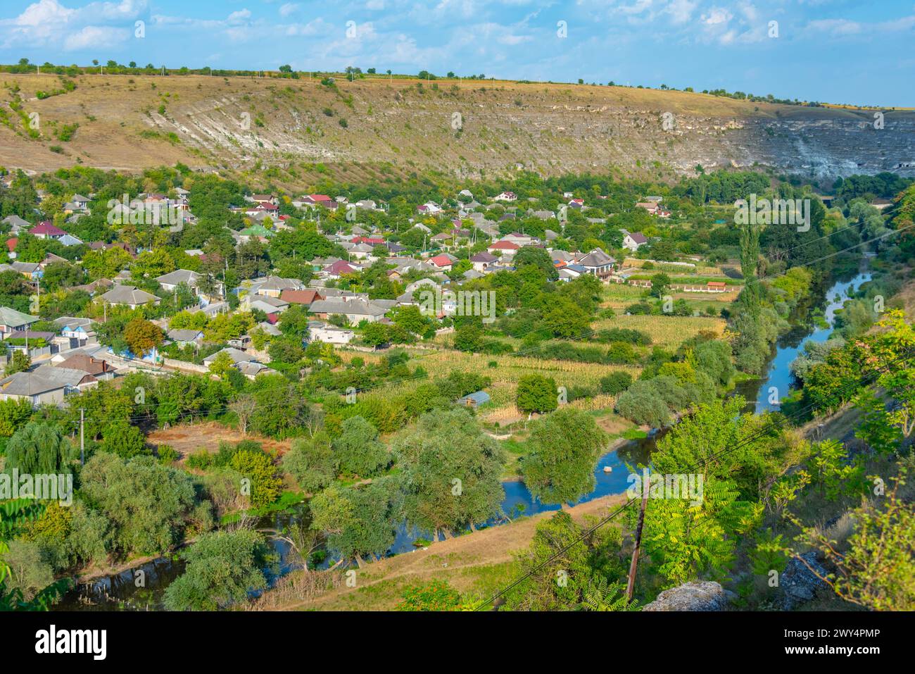 Panorama view of Trebujeni village in Moldova Stock Photo - Alamy